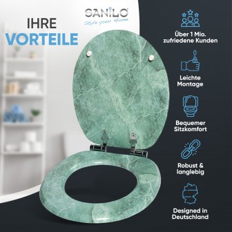 Soft Close Toilet Seat Marble Green A505957