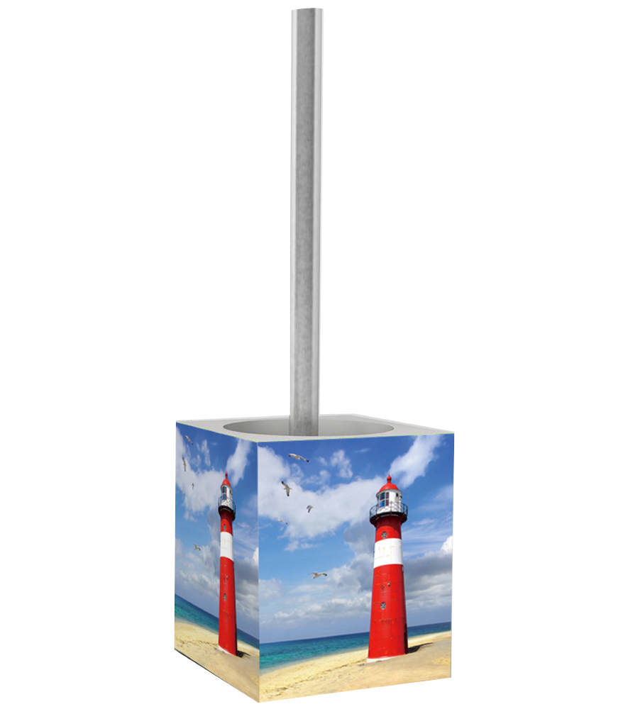 Ceramic lighthouse toilet brush holder store